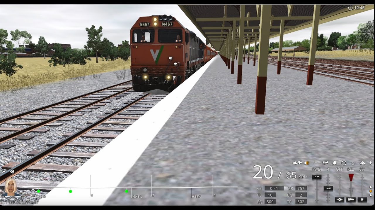 V/Line N467 City of Stawell Departing Albury Station to Melbourne ...