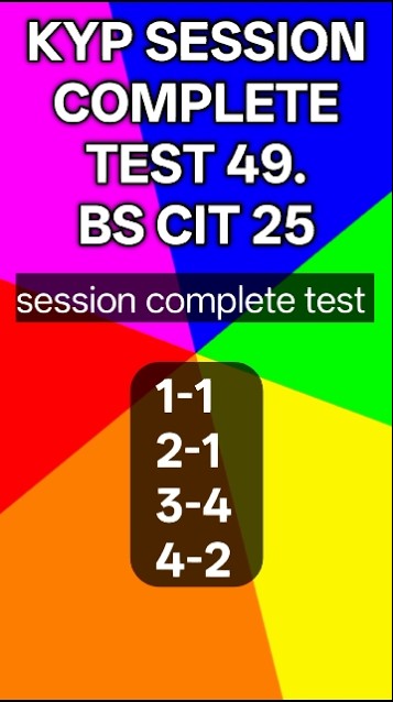 Kyp Session Complete Test 49 end test - YouTube