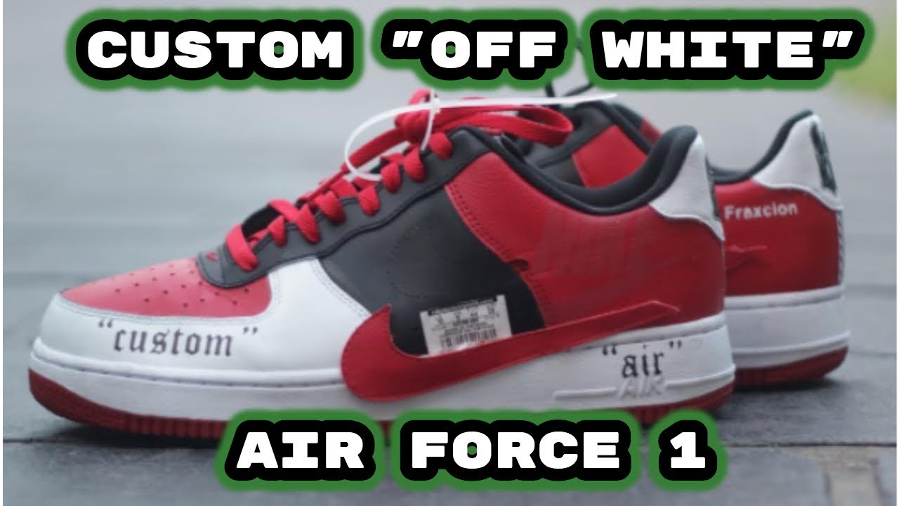 Custom "Off White" Air Force 1's FRAXCION x KHAMELEON KICKZ - YouTube