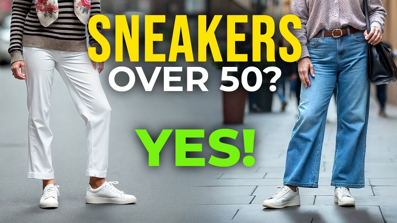How to Wear Sneakers Over 50 & Look Chic! - YouTube
