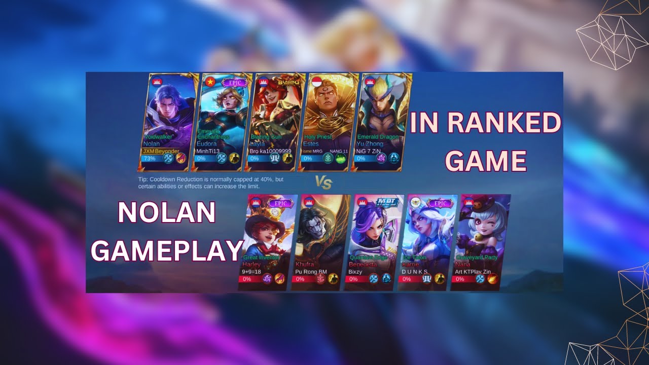 NOLAN GAMEPLAY IN RANKED GAME #gameplay #mlbb #nolan - YouTube