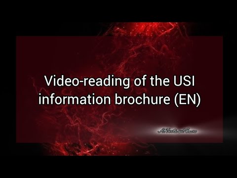Video-reading of the USI information brochure - English - YouTube