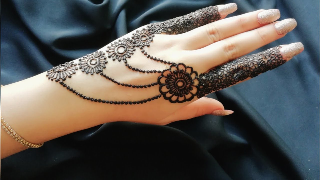 Latest and beautiful back hand jewelry design |step by step| 2020 - YouTube