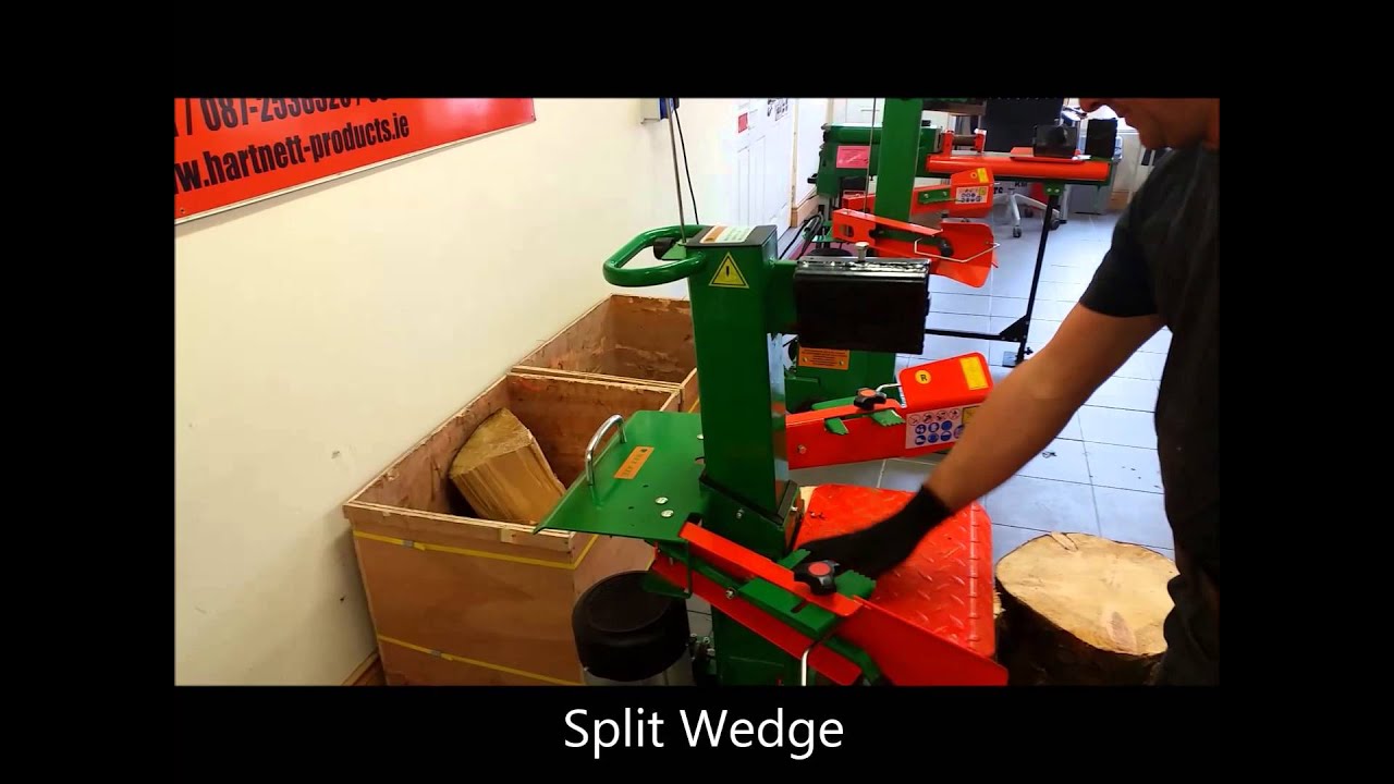 8 Ton MAX AXE Electric Log Splitter www.hartnett-products.ie - YouTube