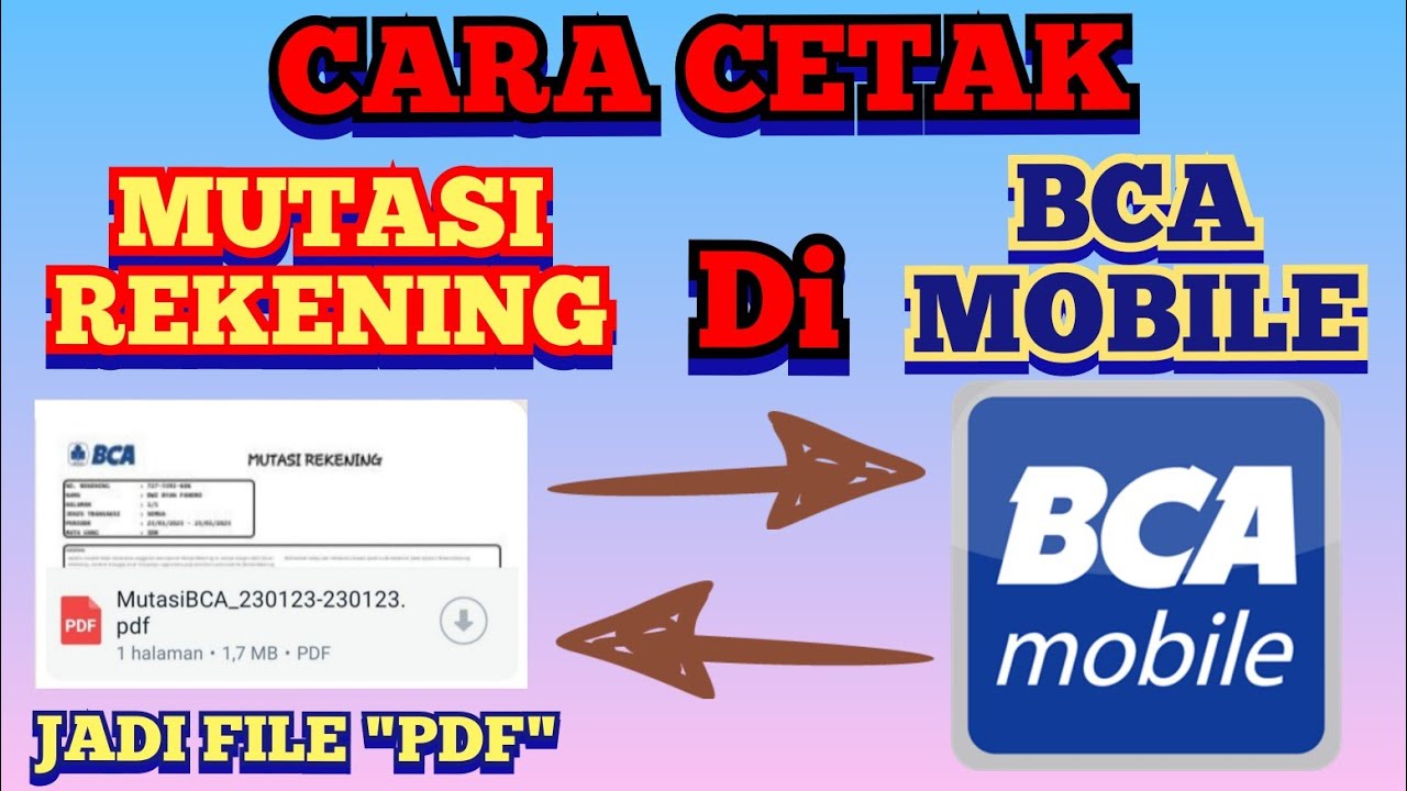 Cara cetak mutasi rekening di mbanking BCA @g2c14 - YouTube