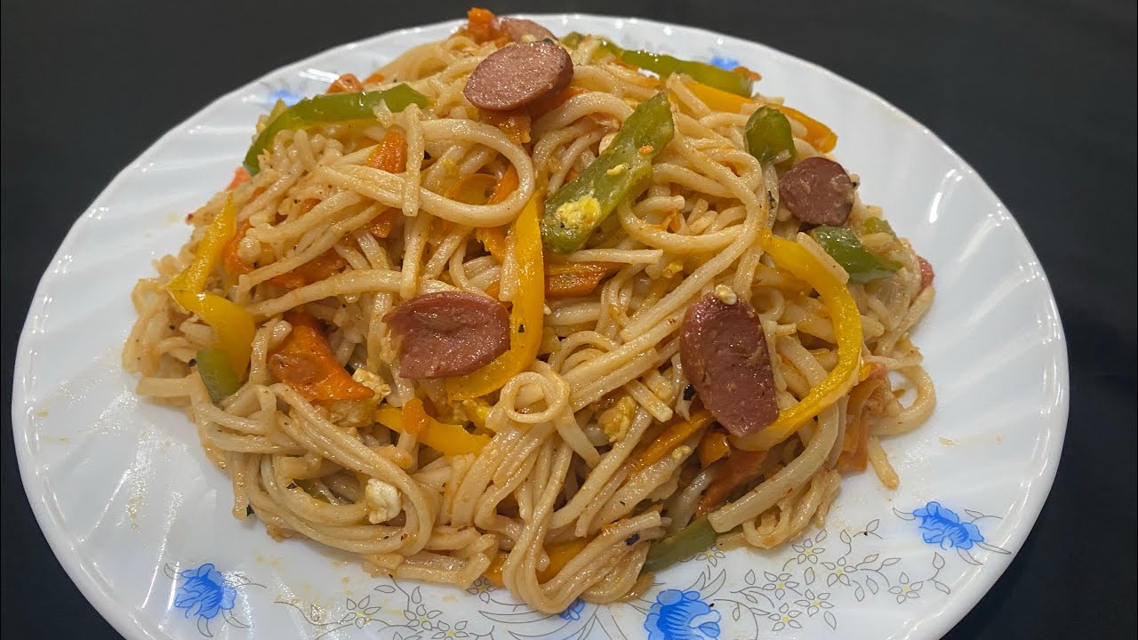 Restaurant style Chinese spaghetti recipe | - YouTube
