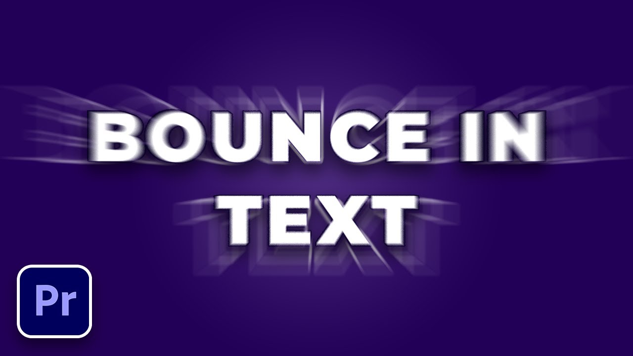 Bounce in Text Effect Premiere Pro Tutorial - YouTube