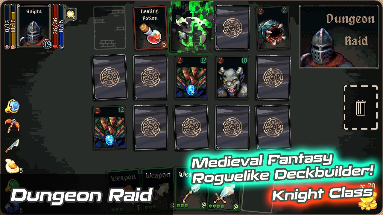 Dungeon Raid | Roguelike Fantasy Card Deck Builder | Knight Gameplay ...
