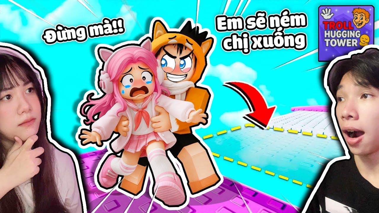 Thử Thách TROLL Ôm Người Yêu Nhảy Tháp 🤗 Ngáo Và Kemy Parkour Hugging ...