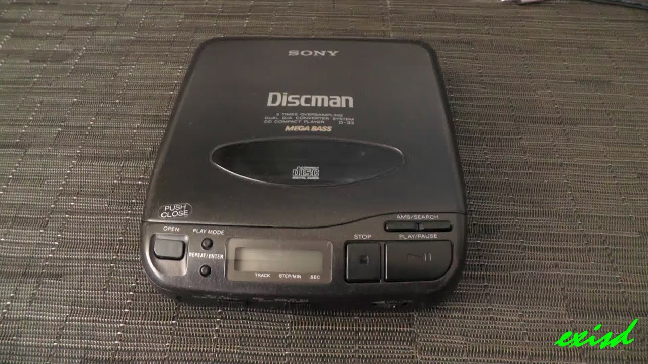 Sony D-33 discman cd player walkman - YouTube