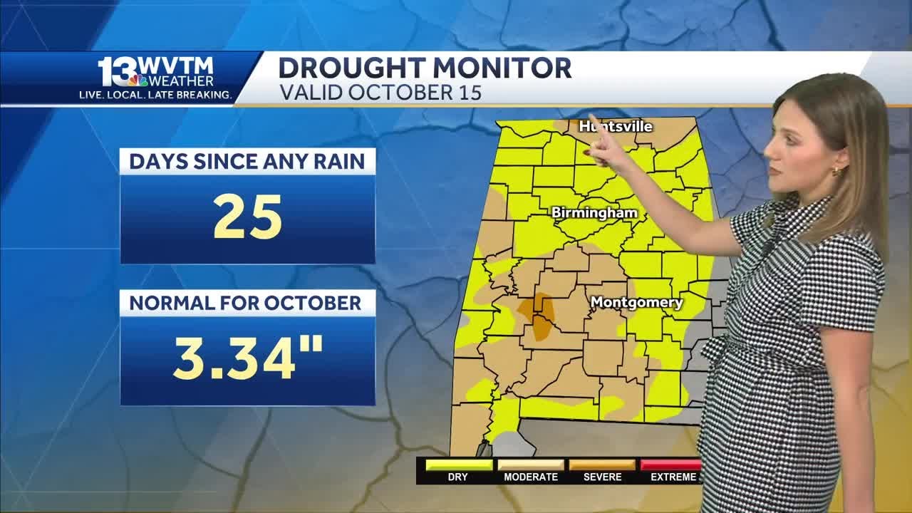Drought expected to worsen as Alabama's forecast remains dry. Very warm ...