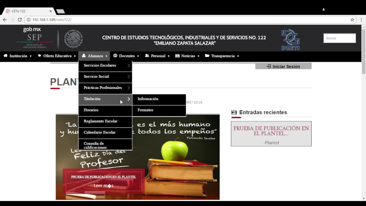 Aplicacion Web DGETI - YouTube