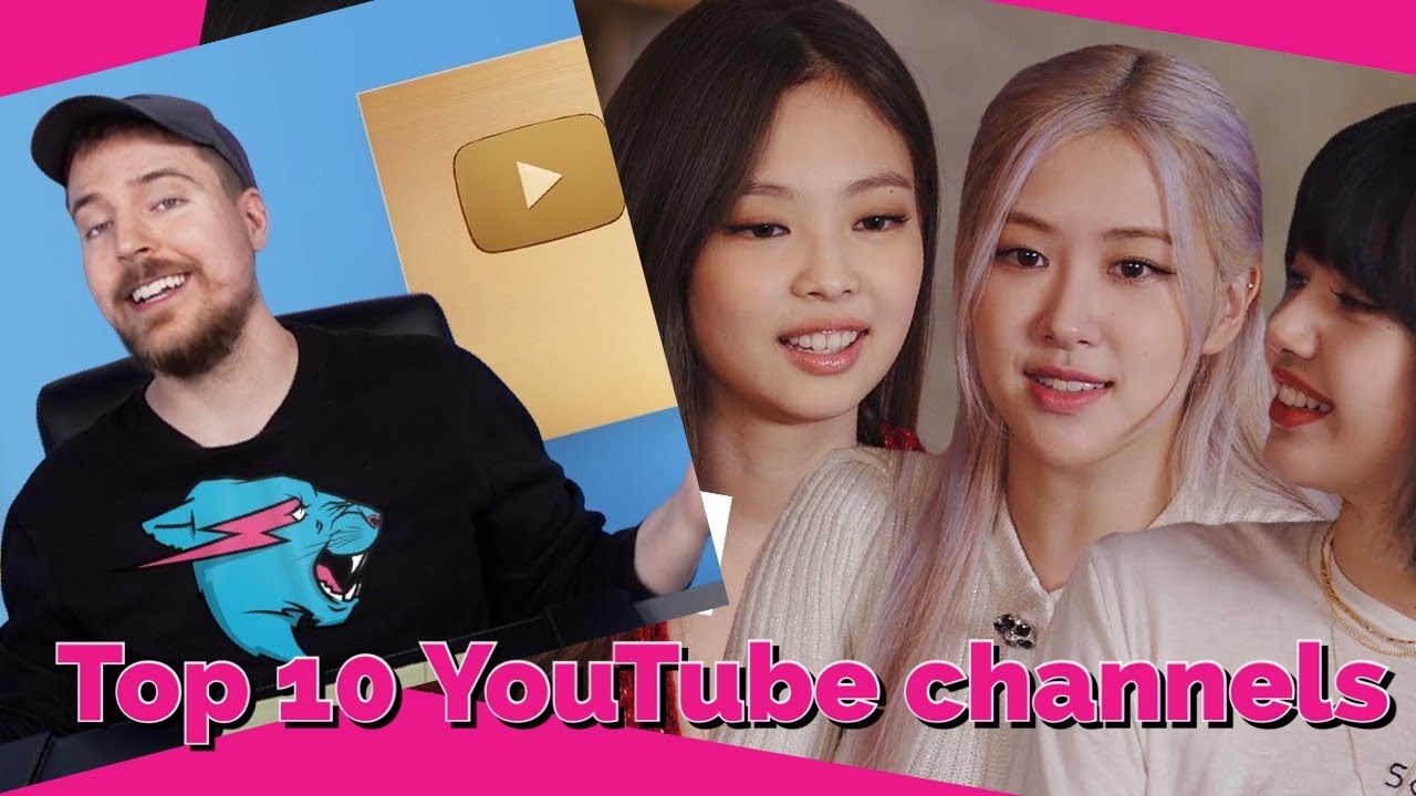 TOP 10 YOUTUBER CHANNELS | RANKED BY SUBS #youtuber #top10 #news - YouTube