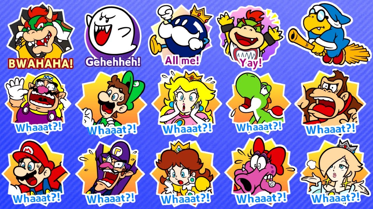 Mario Party Superstars - All Characters & Stickers - YouTube