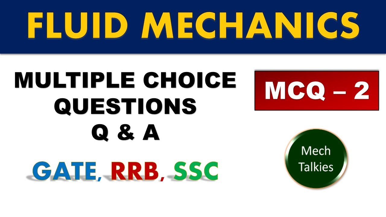 Multiple choice questions for fluid mechanics - YouTube