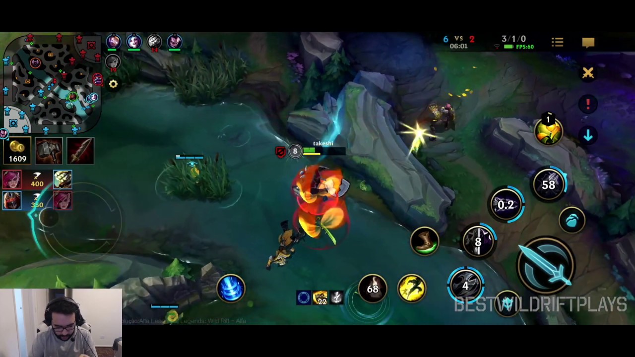 THE INSANE ZED GAMEPLAY #3 I League of Legends mobile I Wild Rift - YouTube