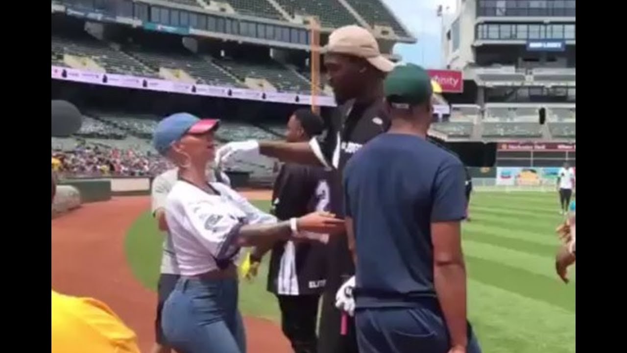 Amber Rose Hits Kevin Durant With The 360 Thirst Trap At Baseball ...