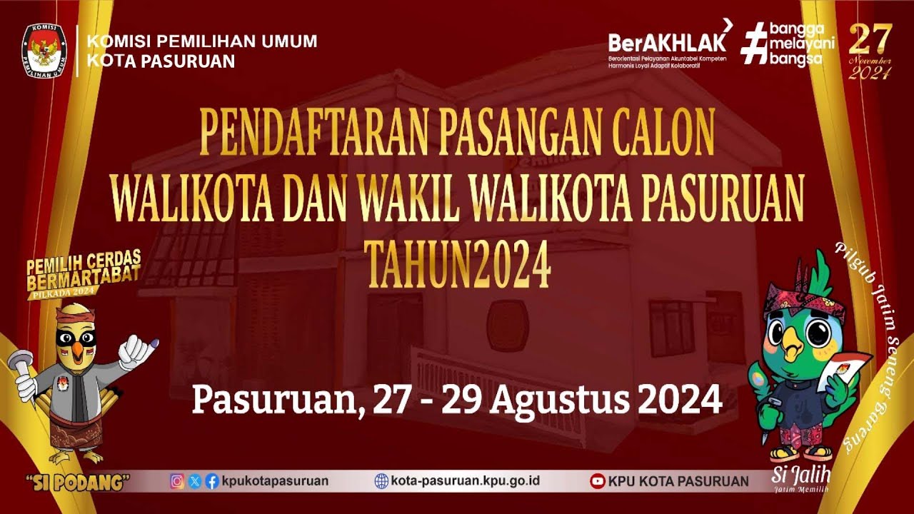 HARI KE 3 - PENDAFTARAN CALON WALIKOTA DAN WAKIL WALIKOTA PASURUAN ...