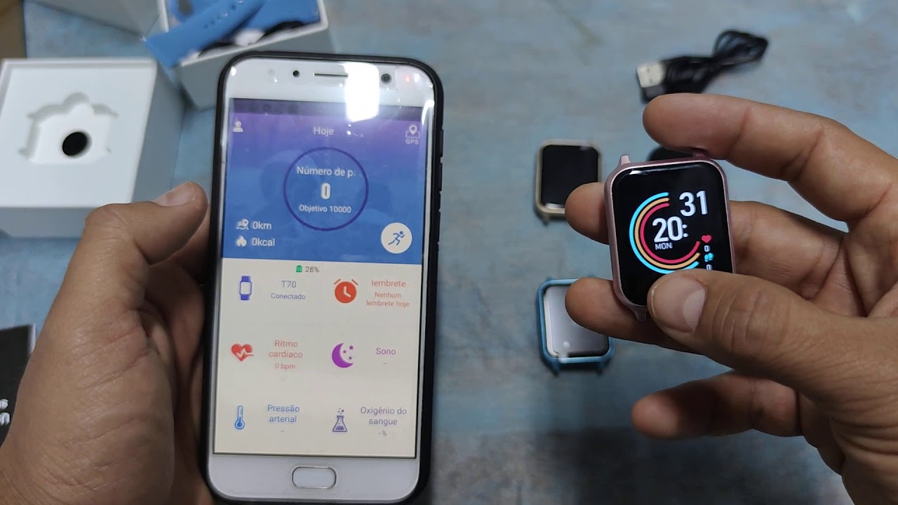 Smartwatch T70 como colocar foto! - YouTube