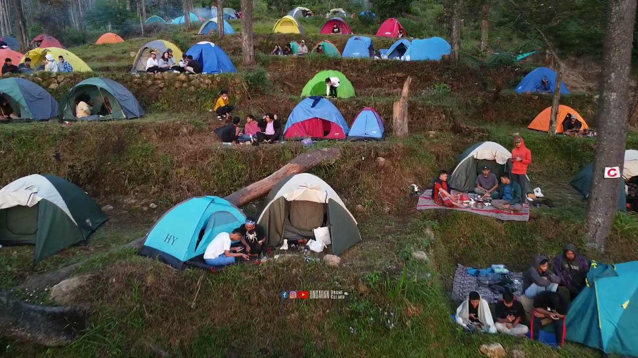 Mawar Camp Ground - Umbul Sidomukti Gunung Ungaran | Drone View DJI ...