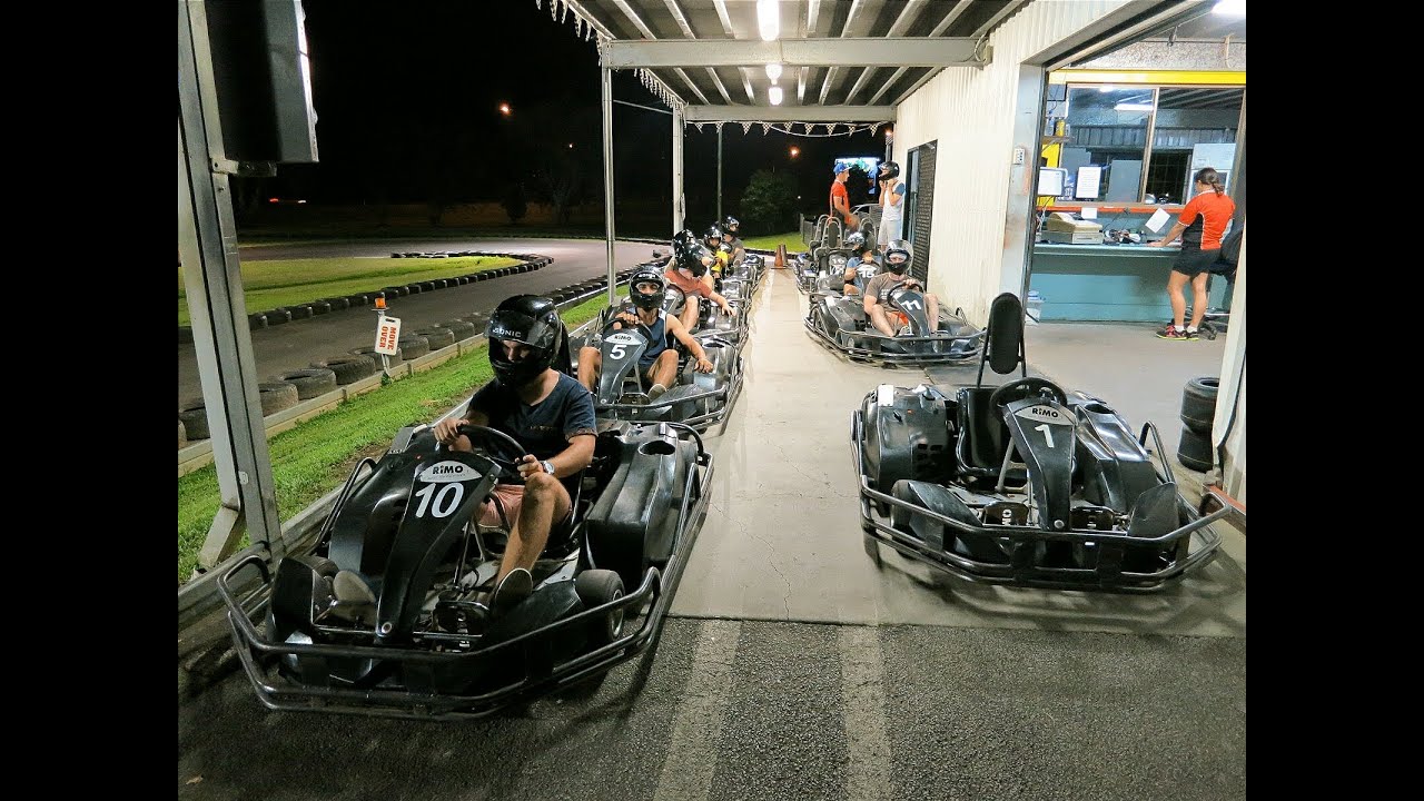 GO KARTING AT NIGHT! - YouTube