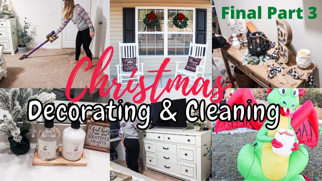 Christmas Decorate & Clean with me || Final part 3 of 3 || Christmas ...