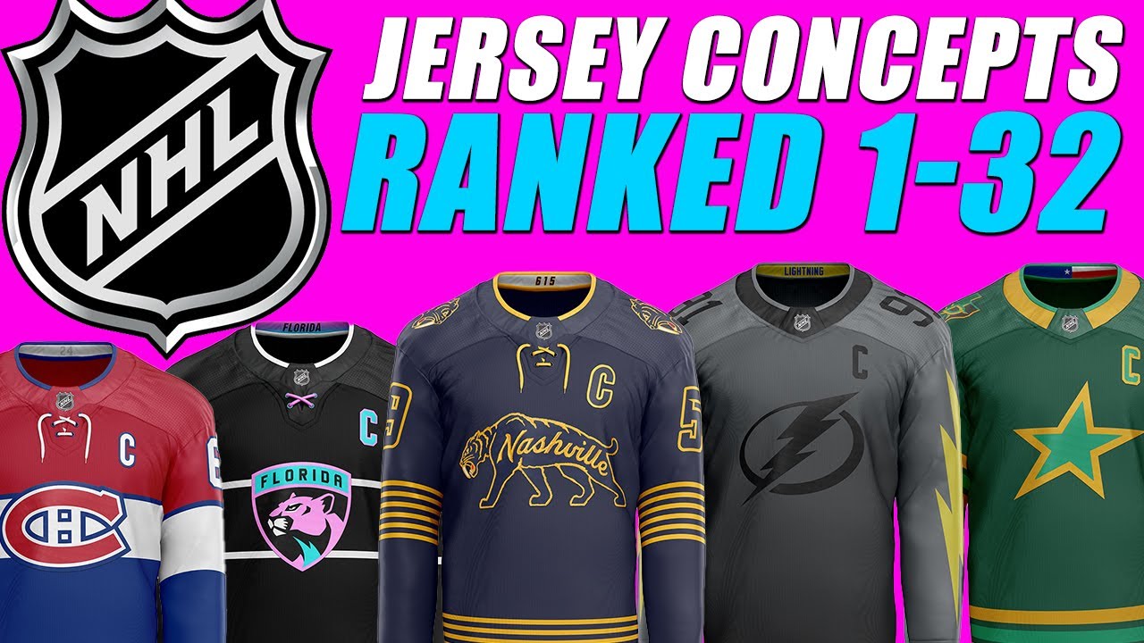 NHL Jersey Concepts Ranked 1-32! (Designs by Nashnorf) - YouTube
