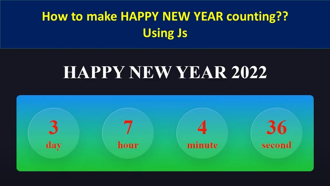 Countdown Timer JavaScript Project 2022 - YouTube