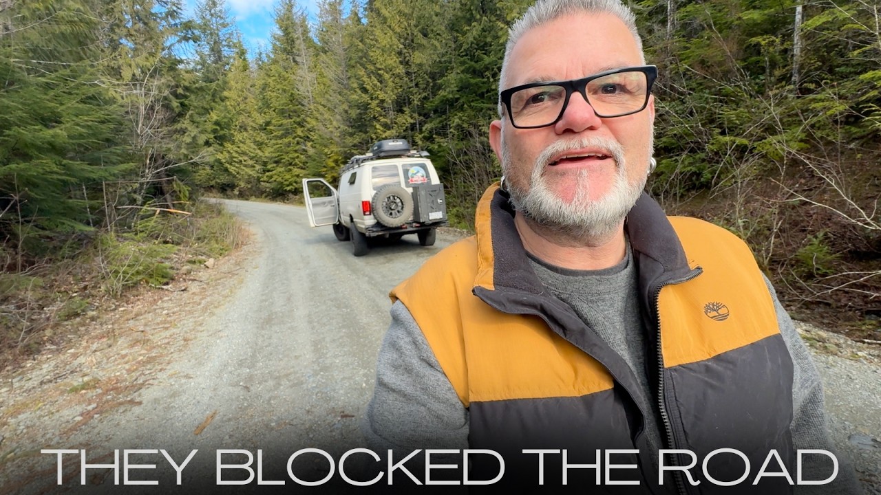 BLOCKED THE ROAD. Exploring BC's Back Roads. EPIC DRIVE ABOVE THE OCEAN ...