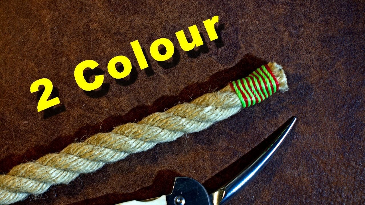 Whipping the End of a Rope Using 2 Colours - Decorative Whipping - YouTube