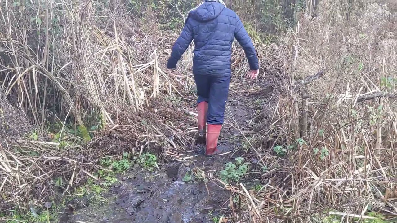 Red Wellies in Squelchy Mud 1 - YouTube