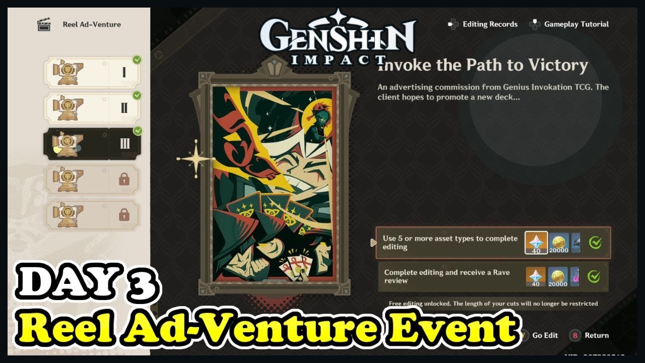 Reel Ad-Venture Event Part 3 "Invoke the Path to Victory" Genshin Impact - YouTube