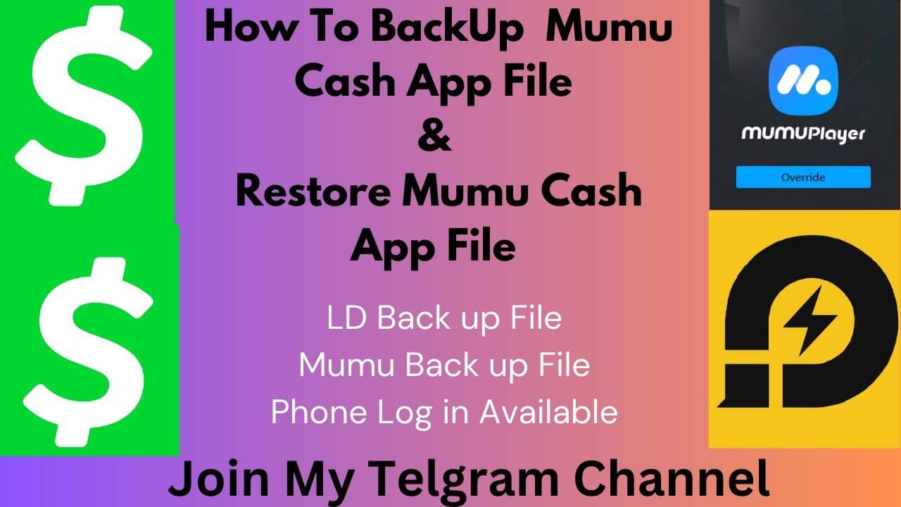 How To Back up Cash App Mumu File & Restore Mumu Cash App File #cashapp ...
