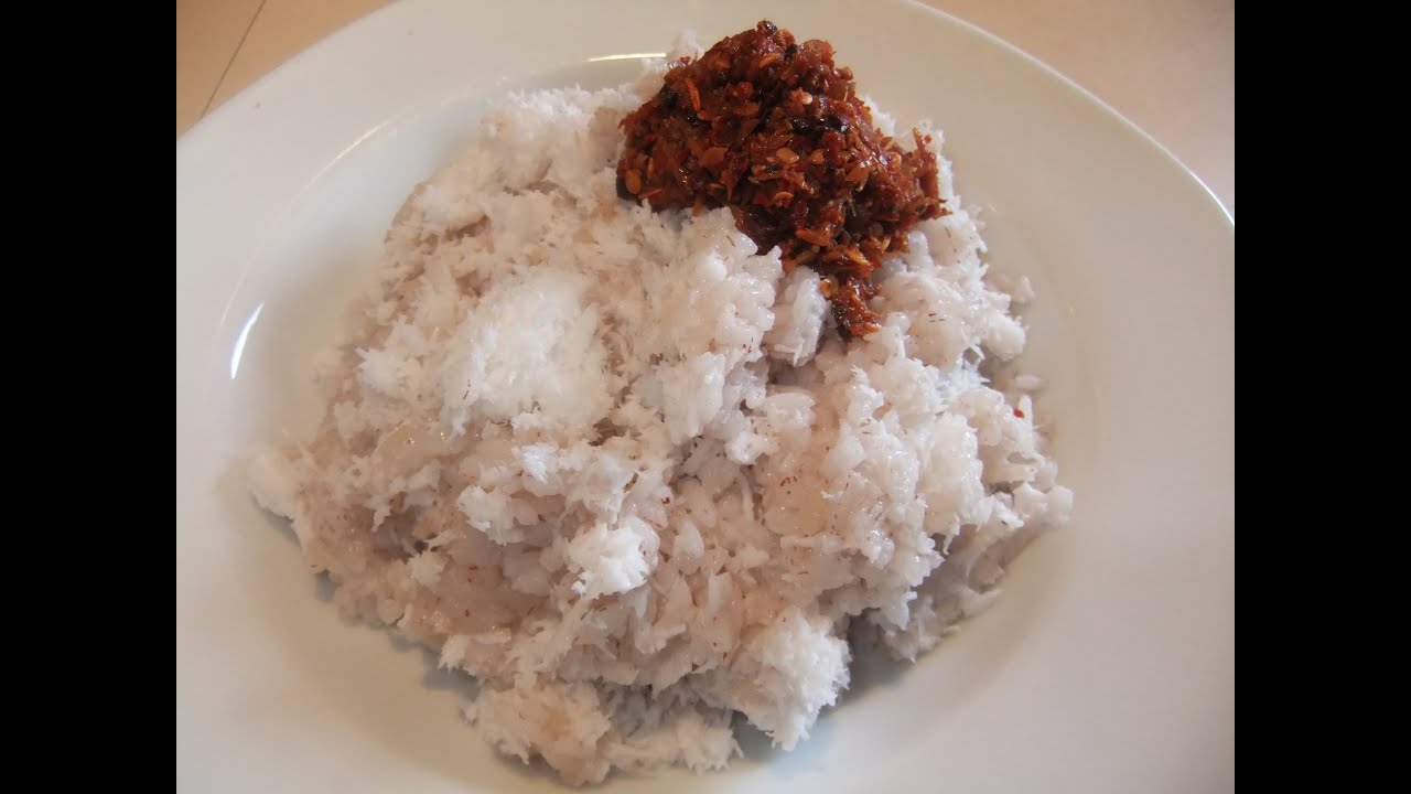 Broken rice with freshly grated Coconut. (Pol Bath/Sunasal Bath) - YouTube