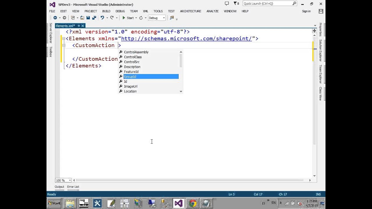 Sharepoint Advanced Development 3 2 Ribbon custom action mp4i - YouTube