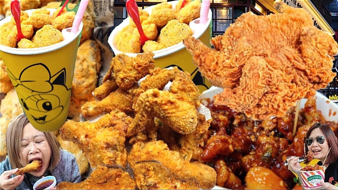 ASMR MUKBANG‼️ BEST KOREAN FRIED CHICKEN BHC BBURINKLE CHICKEN SPICY ...