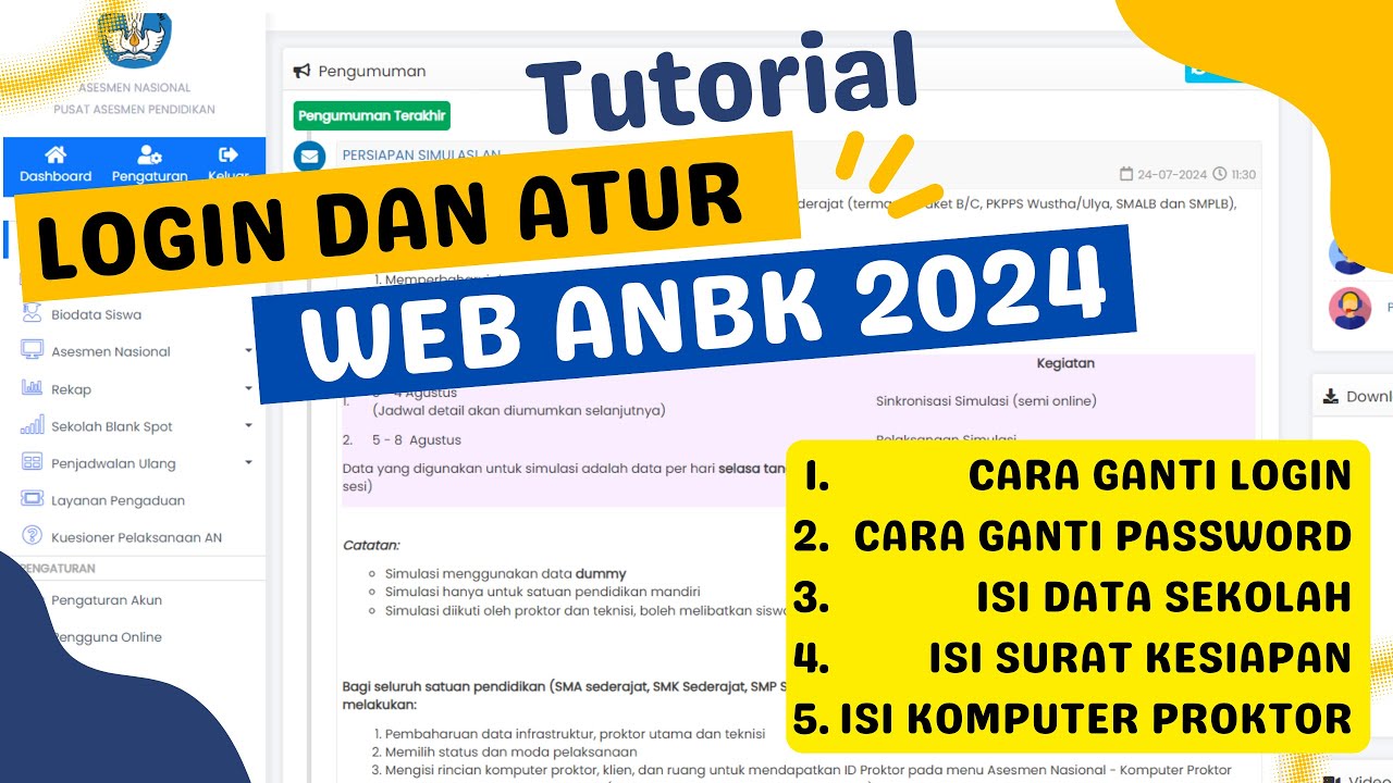 CARA LOGIN WEB ANBK DAN ISI DATA ANBK LAINNYA - YouTube