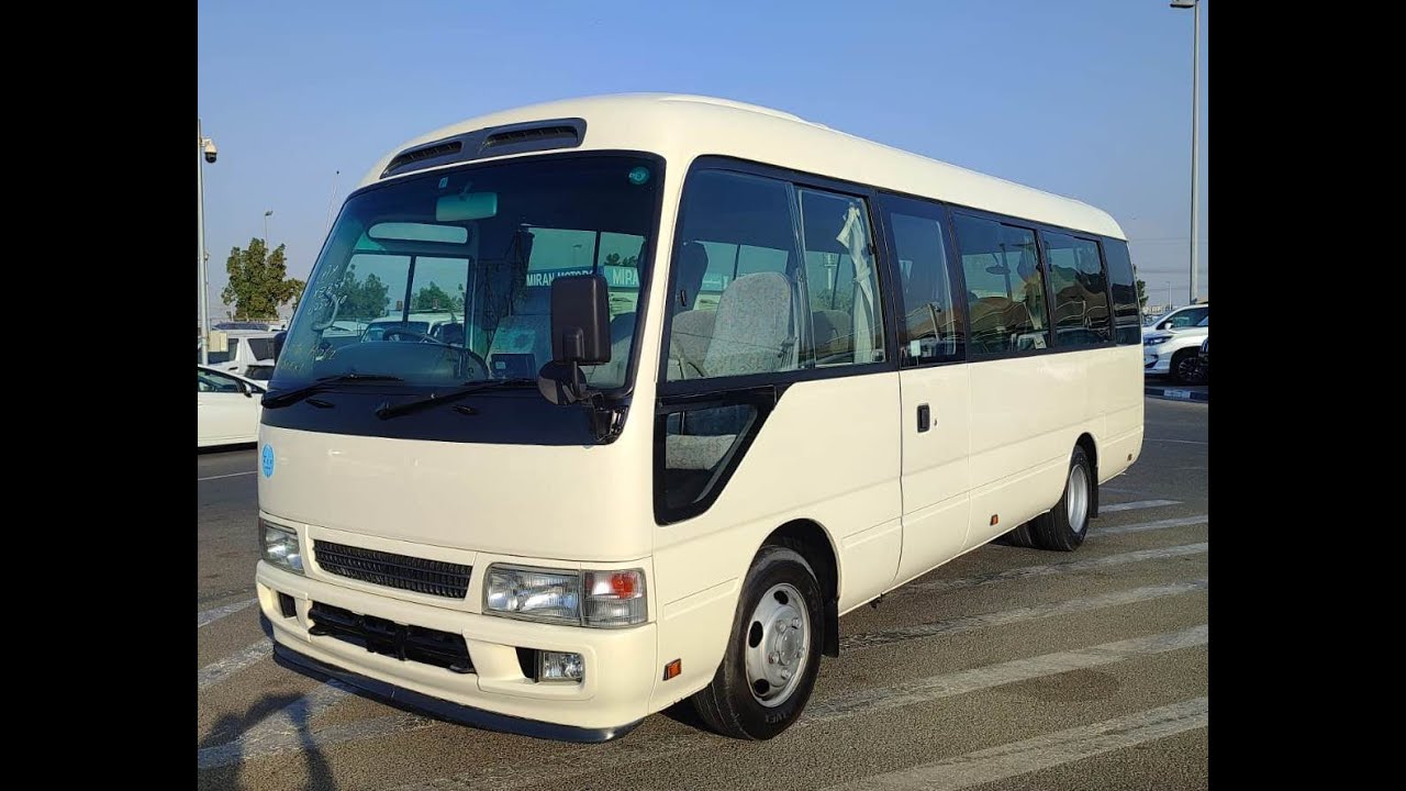 COASTER BUS/Toyota coaster 2007/white/For sale. - YouTube