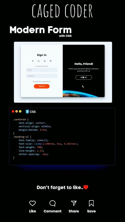 Modern Login Page Using Css Webdevelopment Css Html Loginform Webdesign Htmlcss Youtube