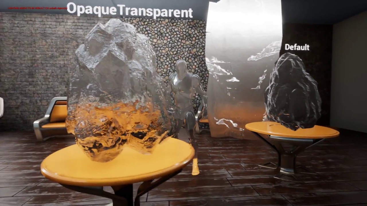 UE4 Opaque Transparent shading model experiments - YouTube