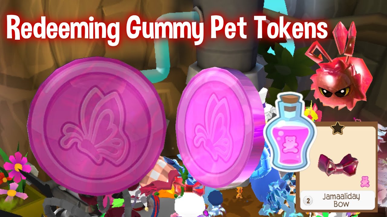 REDEEMING GUMMY PET TOKENS + USING THE GUMMY CLOTHING POTION | Animal ...