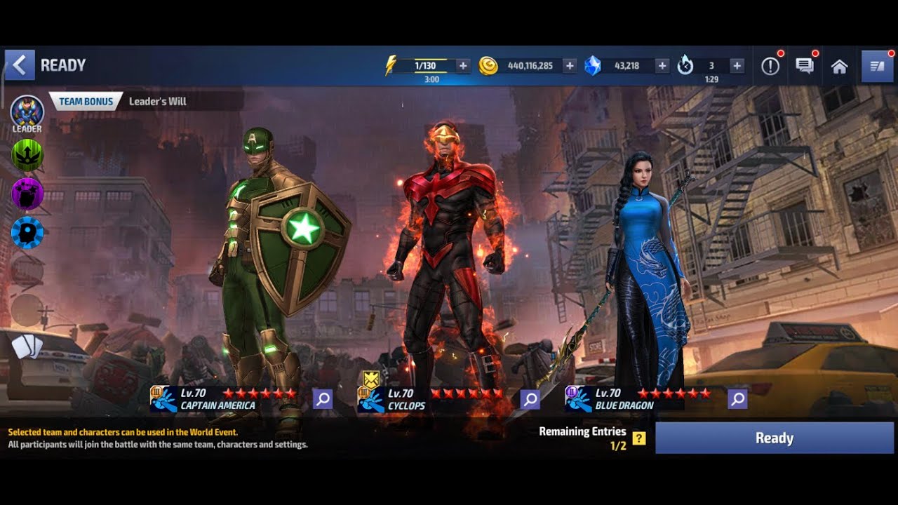 Marvel Future Fight World Event Cyclops,Captain America,Blue Dragon ...