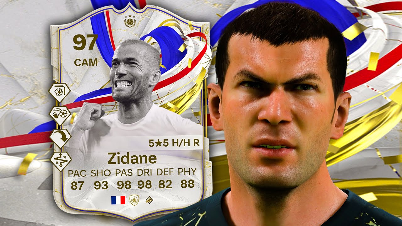 97 Greats of the Game Icon Zidane Player Review - EA FC 24 - YouTube