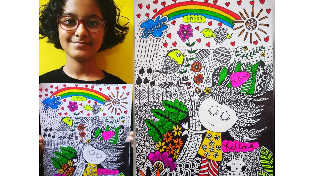 Springdales Dhaula Kuan_doodle art_Shrine Ghatak Jha - YouTube