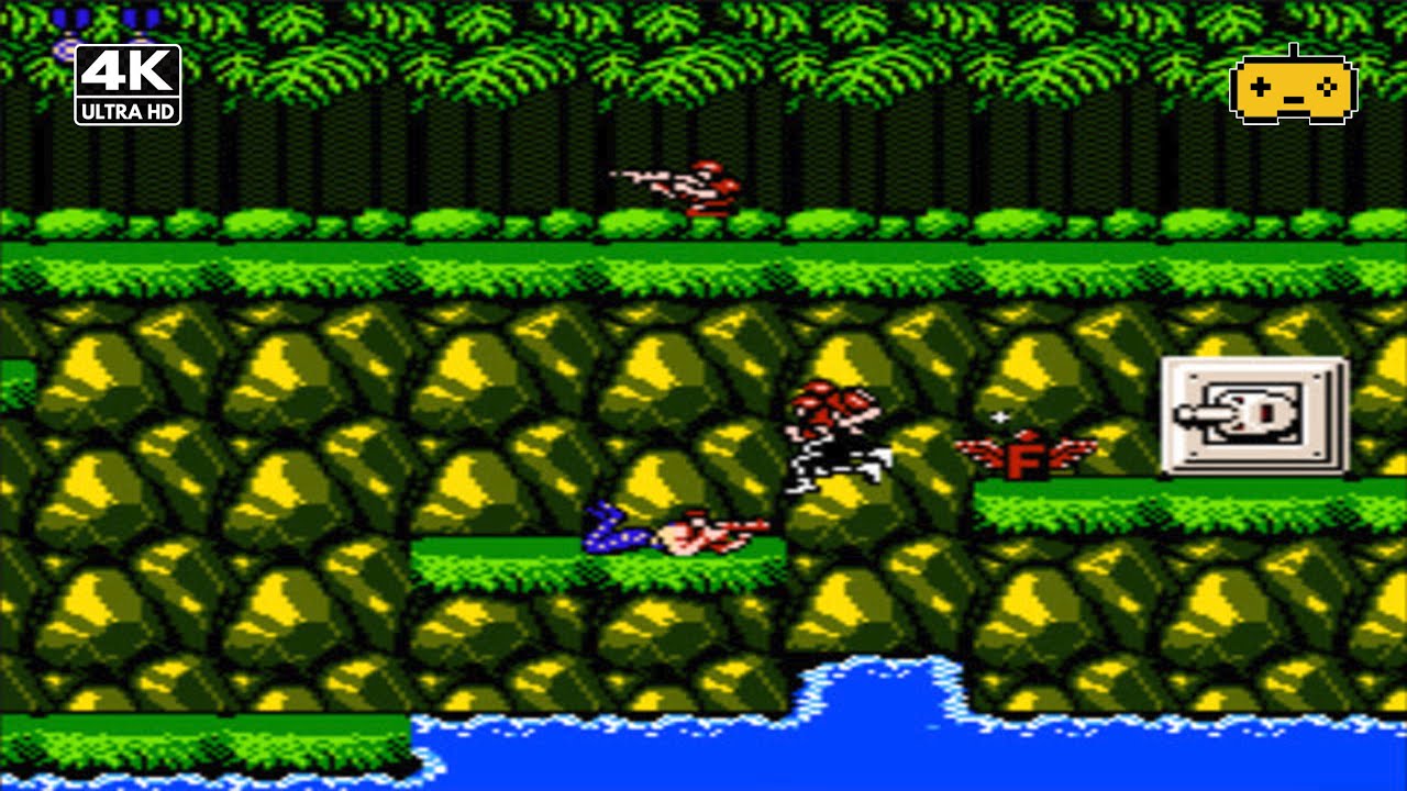 Contra (1987) Gameplay | 10 Minutes of Classic Run-and-Gun Action in 4K ...