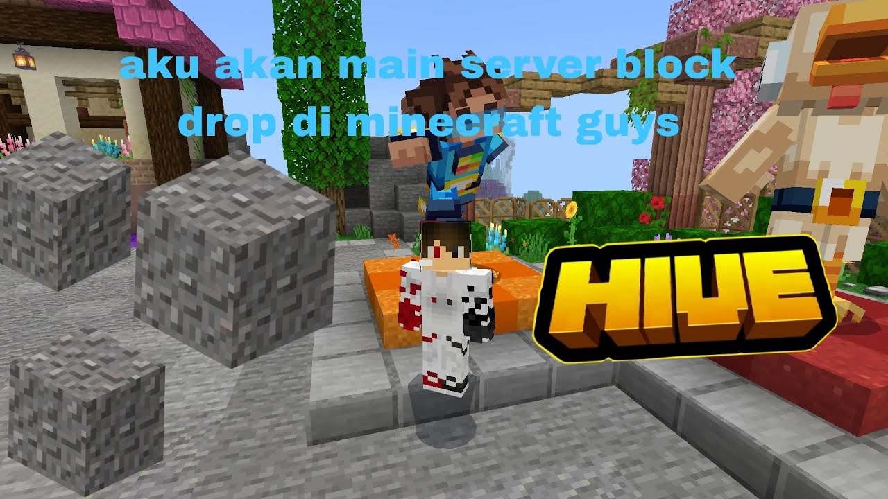 aku akan main server hive block drop di minecraft guys - YouTube