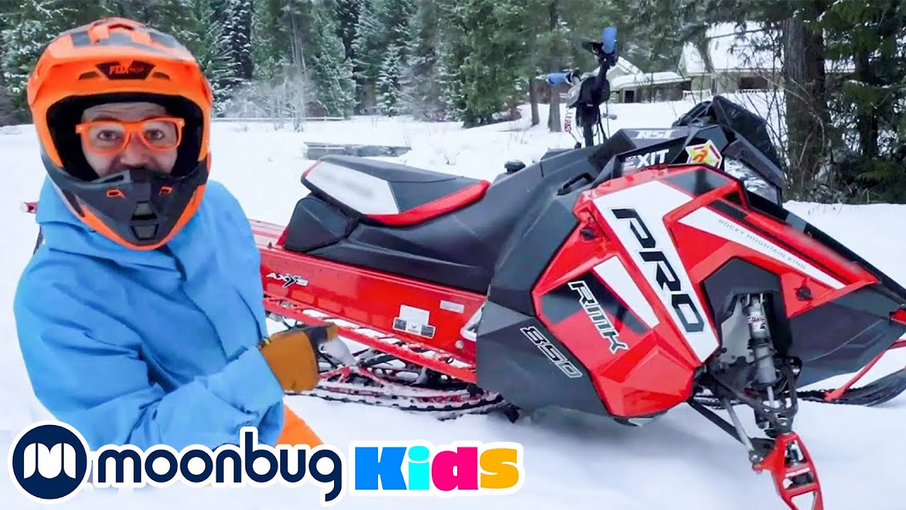 Blippi's Red Snowmobile Adventure! | Learn ABC 123 | Educational Videos ...