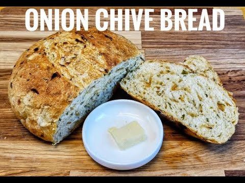 Easy Onion Chive Bread | So Delicious and No-Knead - YouTube