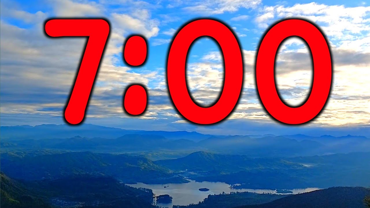 7 Minutes Countdown Timer with Relaxing Music | Beautiful Landscape | 7 ...
