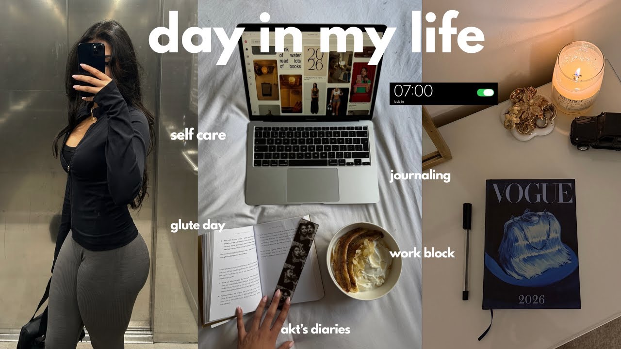 7 AM calm & *productive* day | leg day, morning rituals, work blocks ...